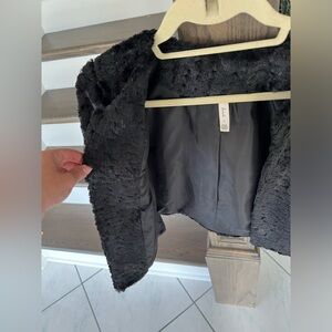 Frenchi | Jackets & Coats | Nwt Frenchi Black Faux Fur Jacket | Poshmark